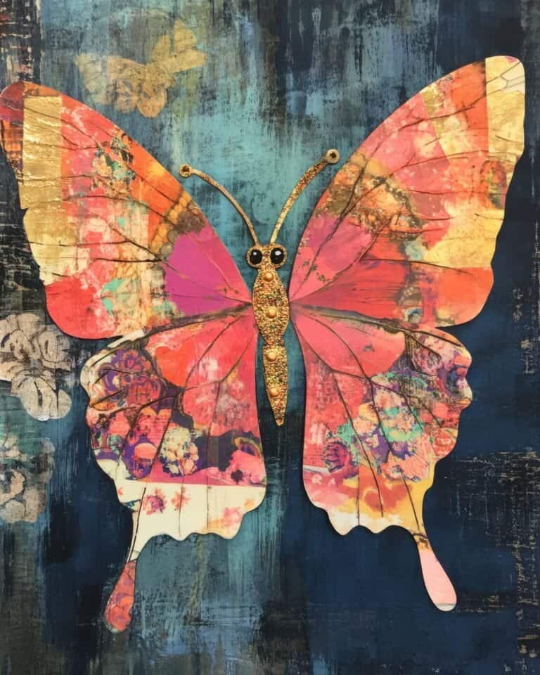 Free Mixed-Media Butterfly Images for Junk Journaling - Craft and Cherish