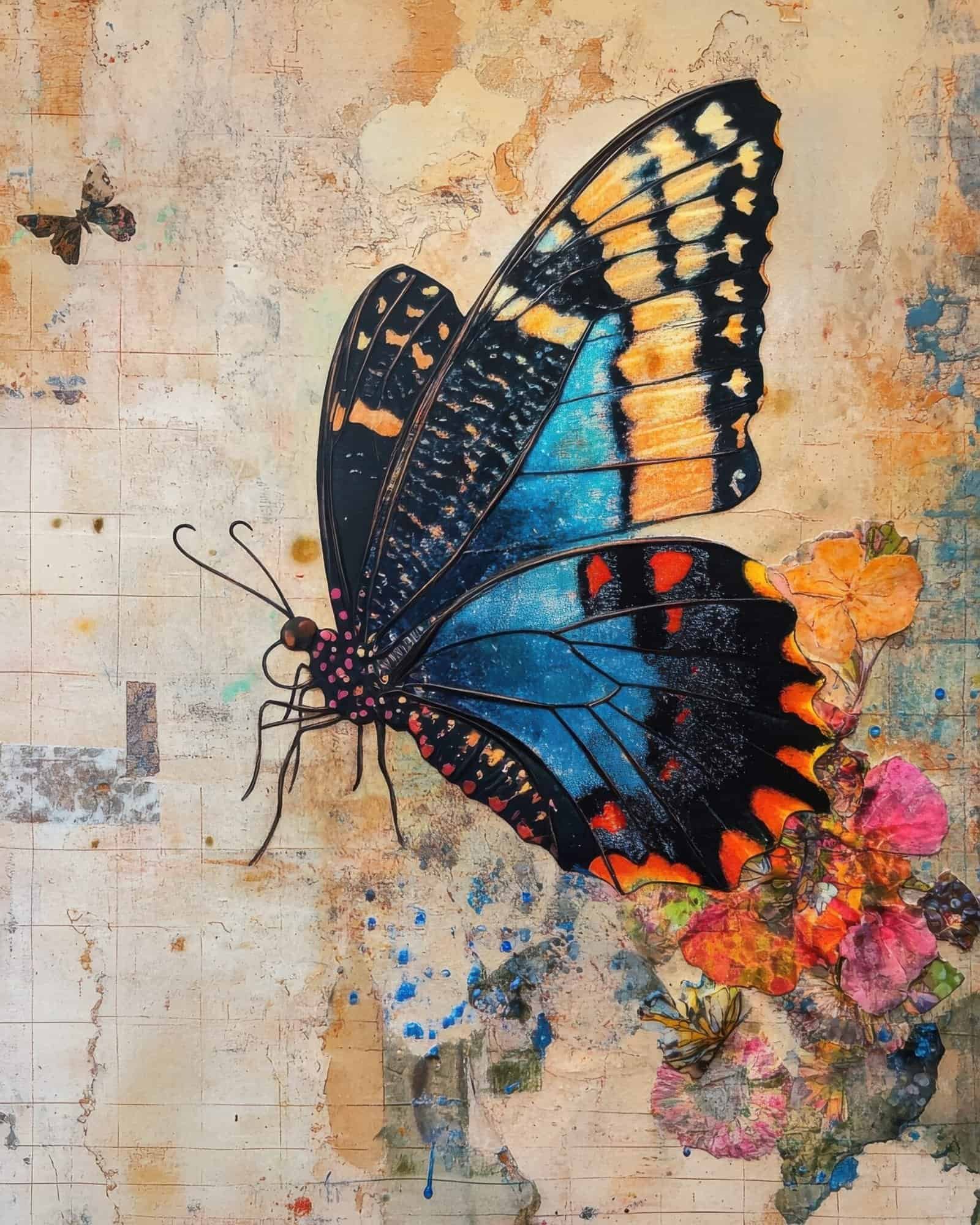 Free Mixed-Media Butterfly Images for Junk Journaling - Craft and Cherish