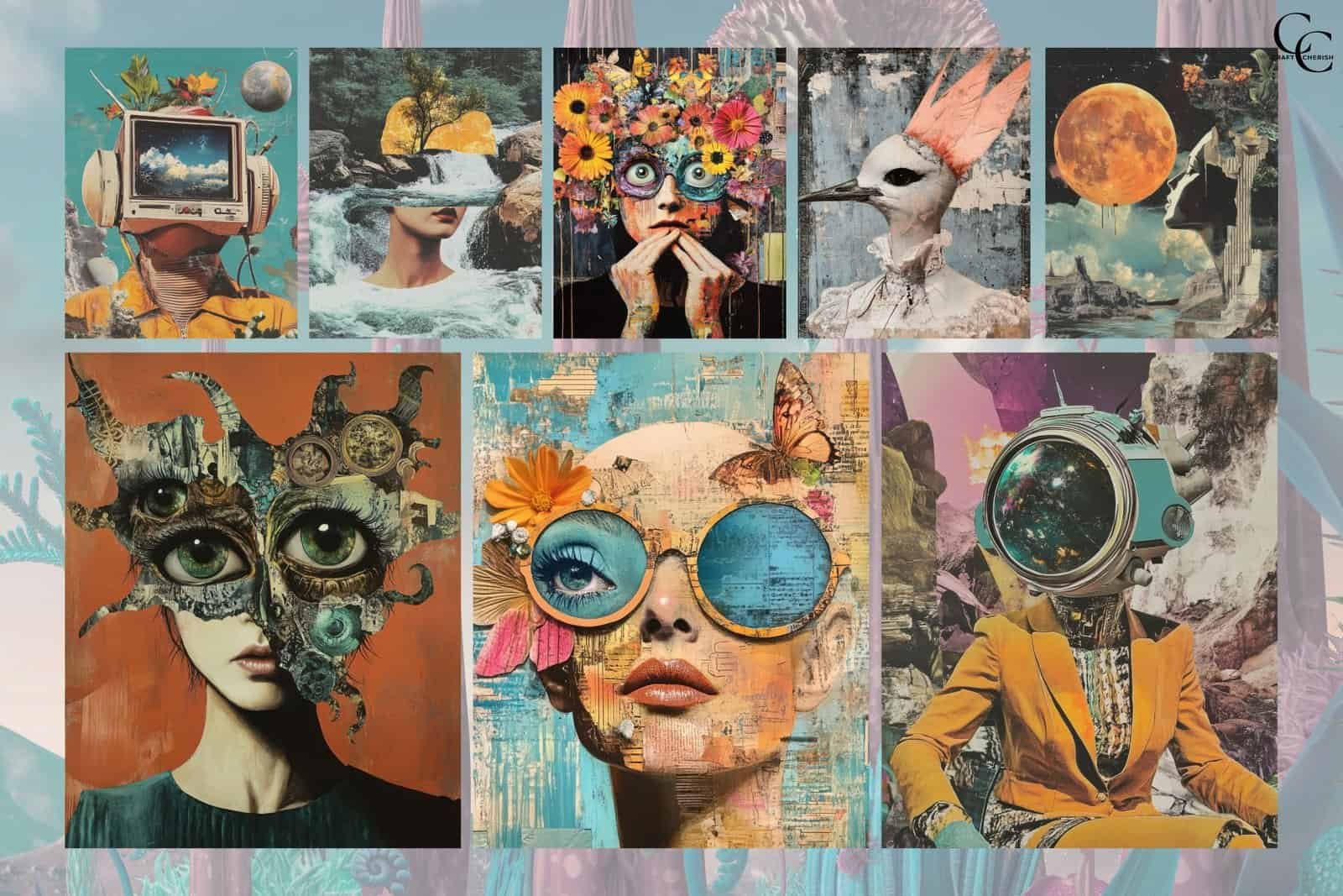 Free Surrealist Mixed-Media Images for Junk Journaling and Craft ...