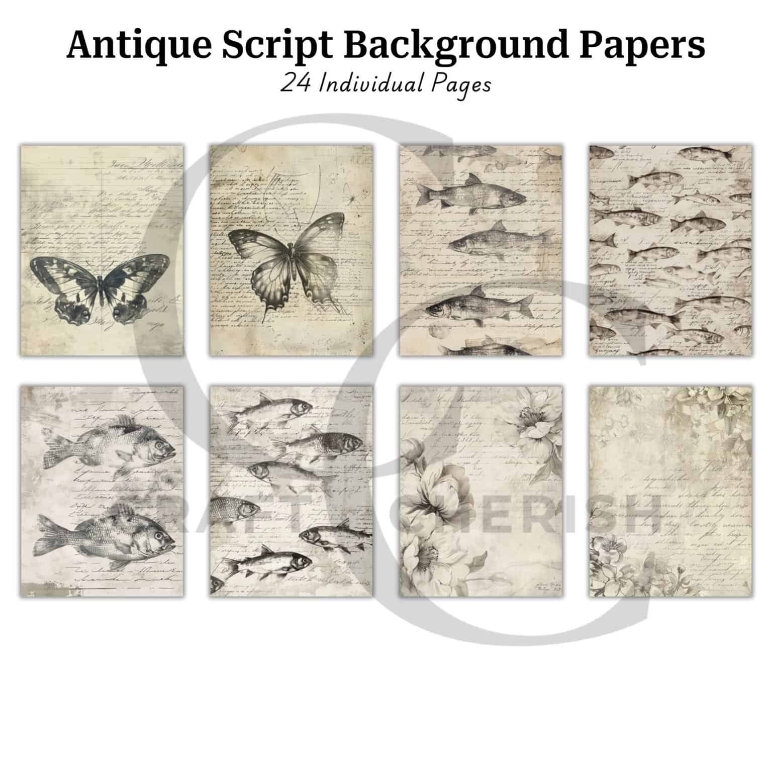 24 Old Handwriting Antique Script Background Paper Images, Vintage Junk ...
