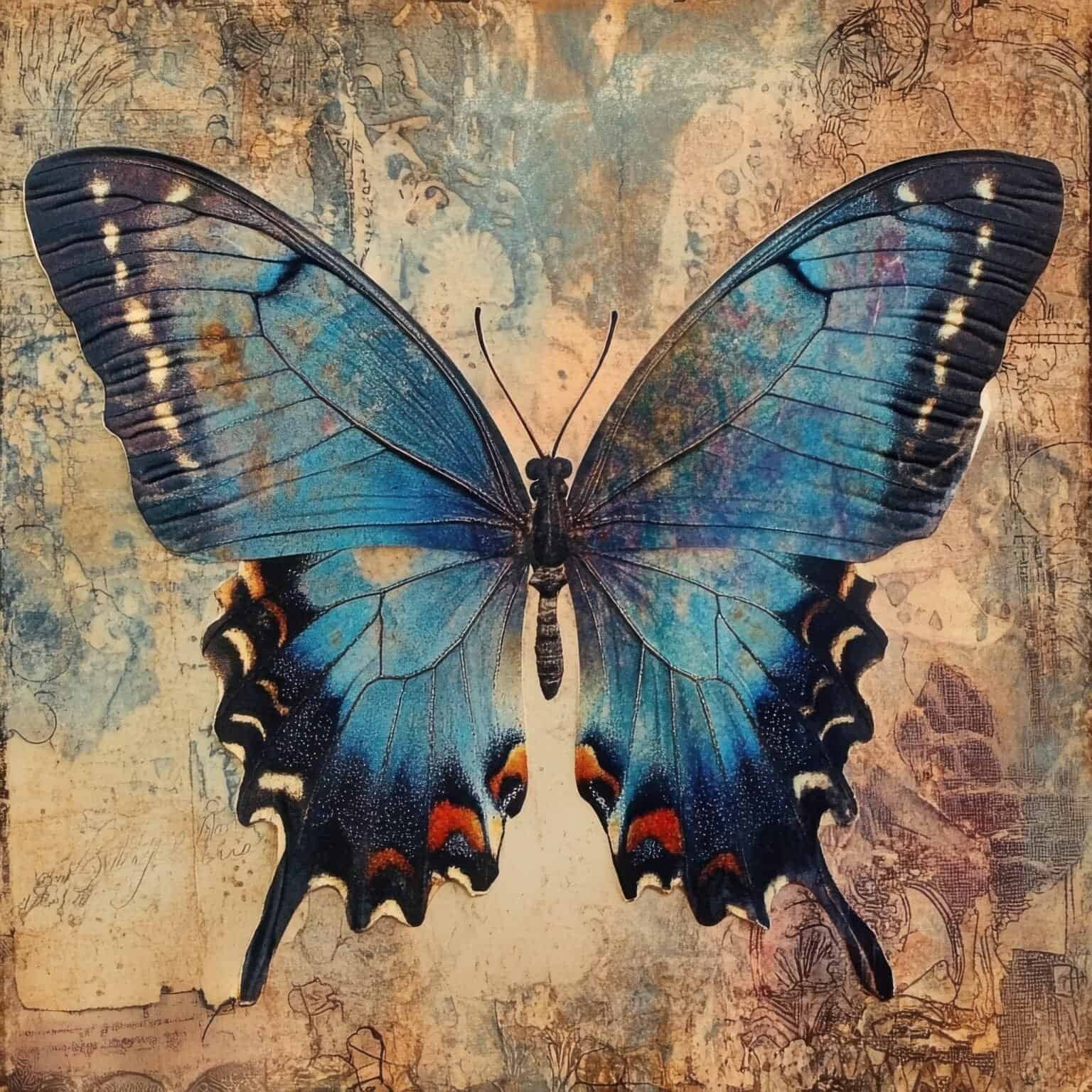 Free Mixed-Media Butterfly Images and Printable Sheets Vol-1 - Craft ...