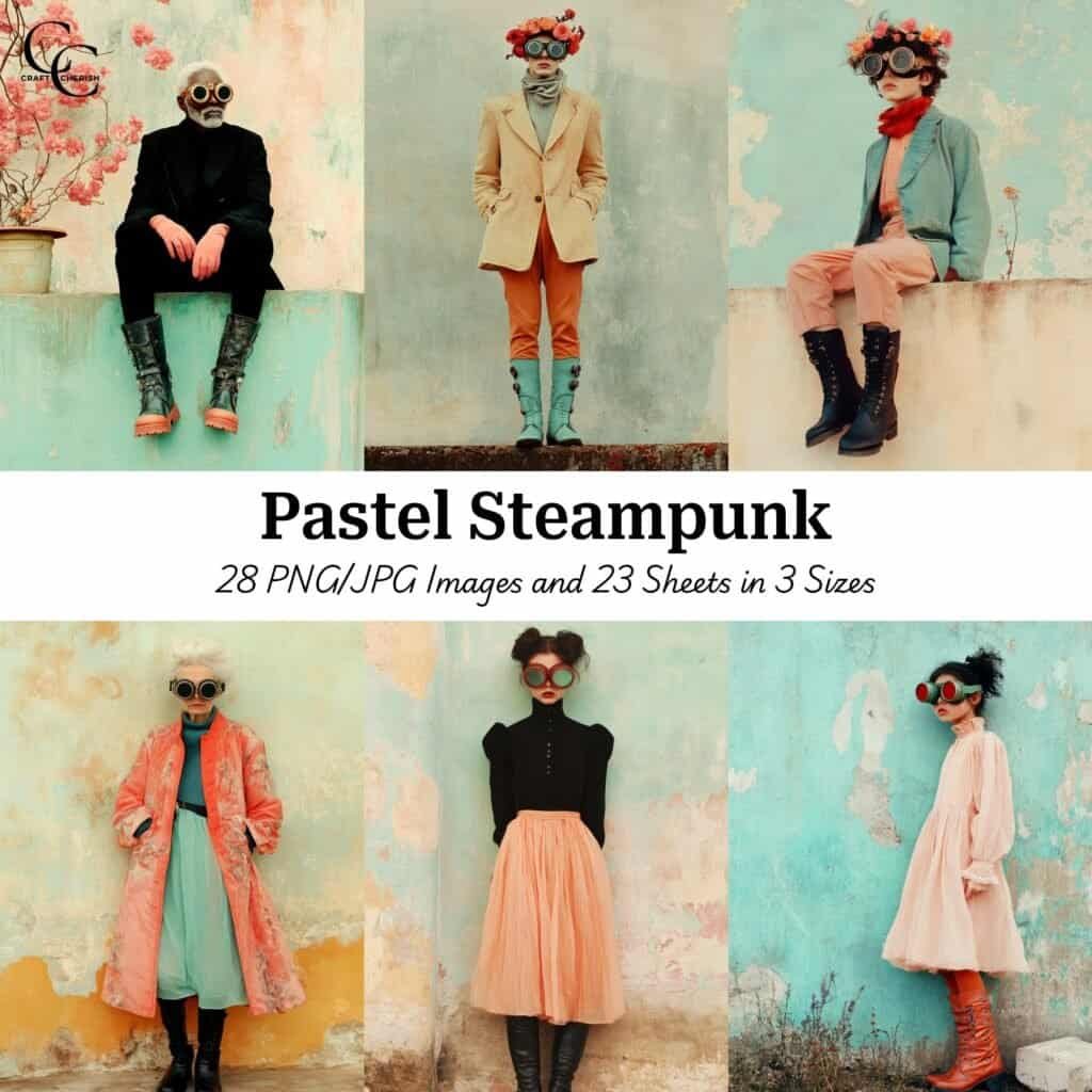 28 Pastel Steampunk Portraits, Steampunk People, Gear and Cogs ...