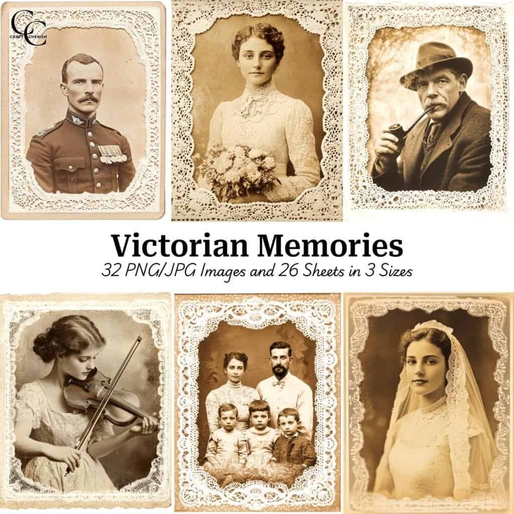 32 Victorian Memories Digital Images, Old Sepia-toned, Victorian Era ...