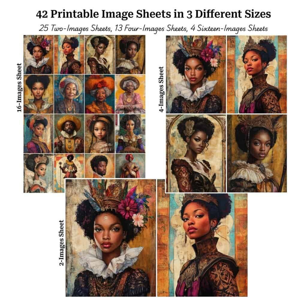 50 African American Renaissance Portraits, Afro-American People, High ...