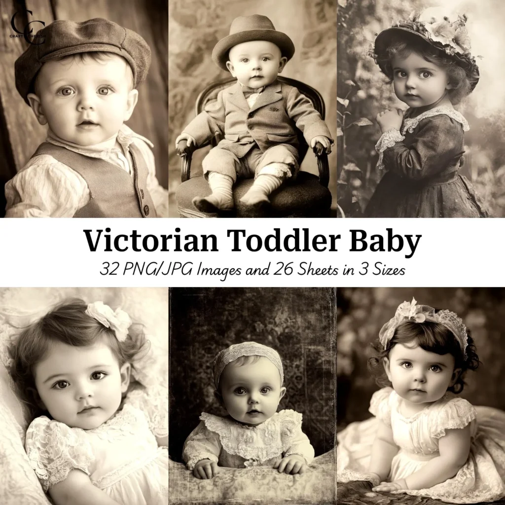 32 Victorian Toddler Baby Portrait Images, Old Toddler Photo, Paper ...