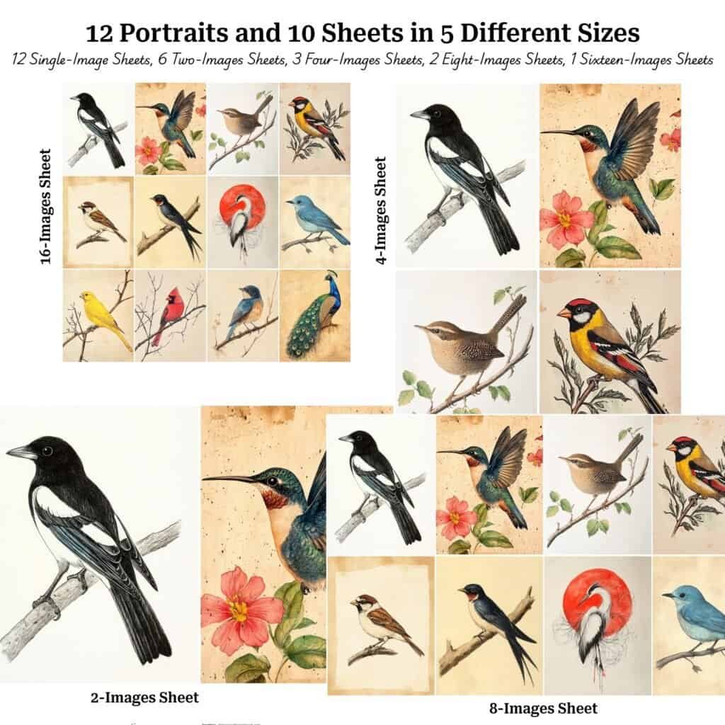 12 Free Vintage Bird Portrait Images – Antique Ephemera & Printable ...