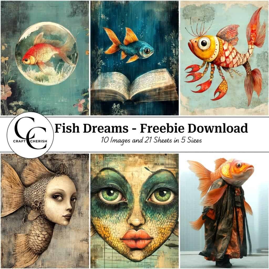 10 Free Surreal Mixed-Media Fish Images Vol-2 – Fish Dreams Book ...
