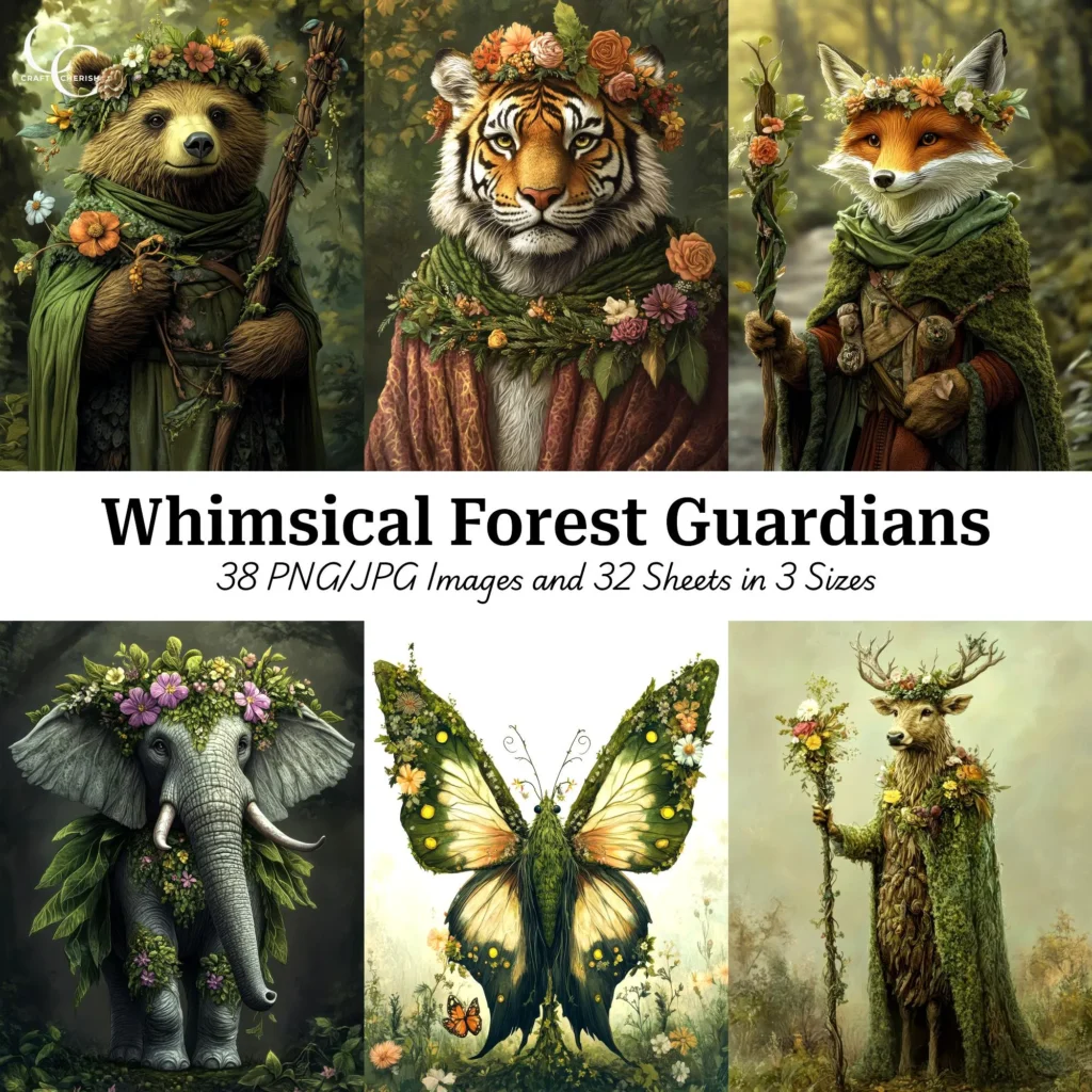 Whimsical Forest Animal Illustrations – Anthropomorphic Woodland ...