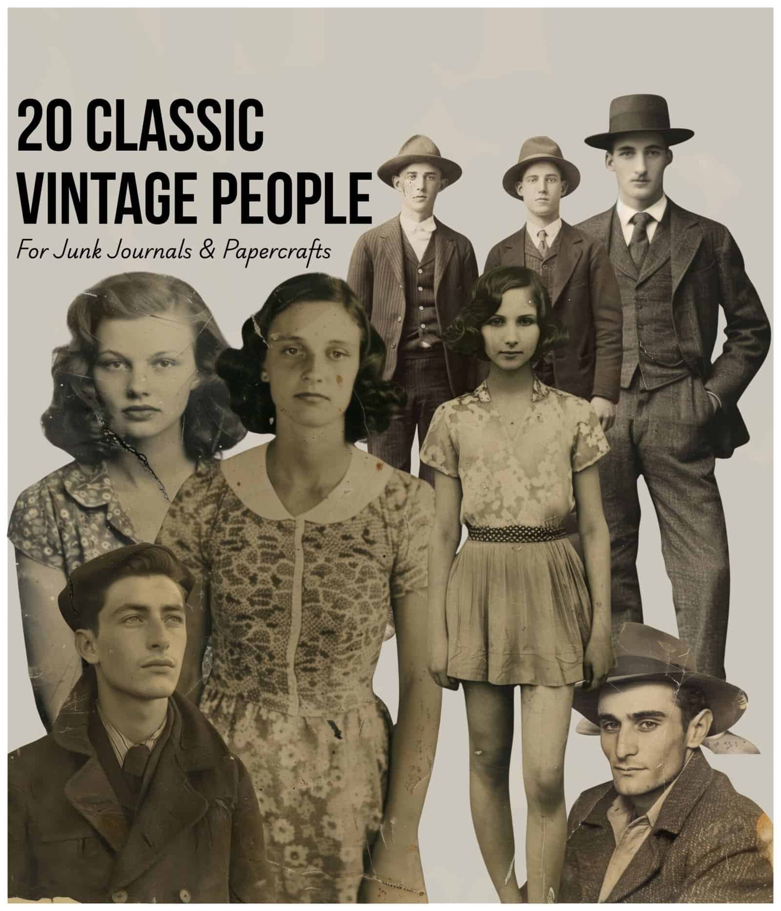 Free Classic Vintage People Printable Images for Junk Journals ...