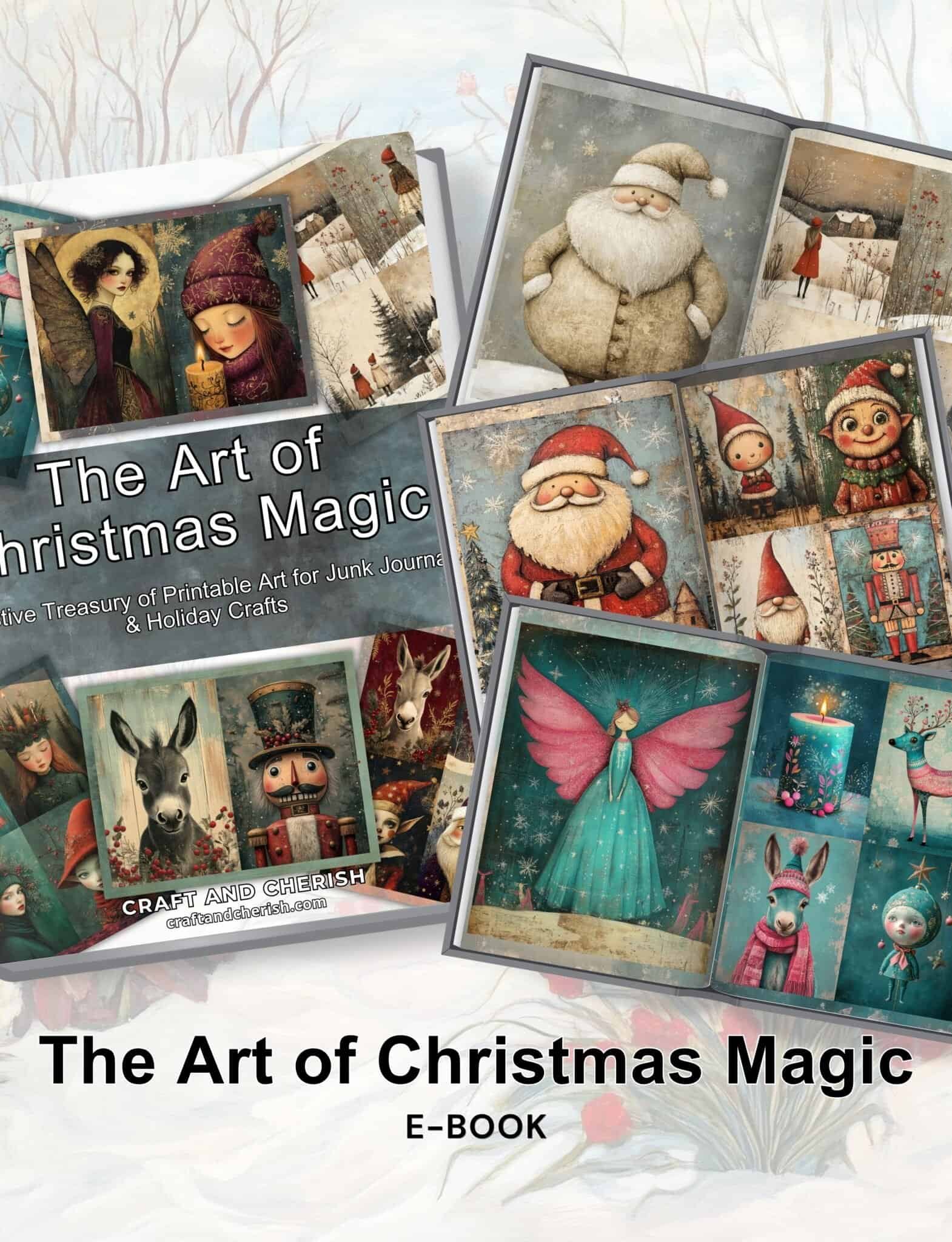 The Art of Christmas Magic – Vintage Holiday Printable E-Book for Junk ...